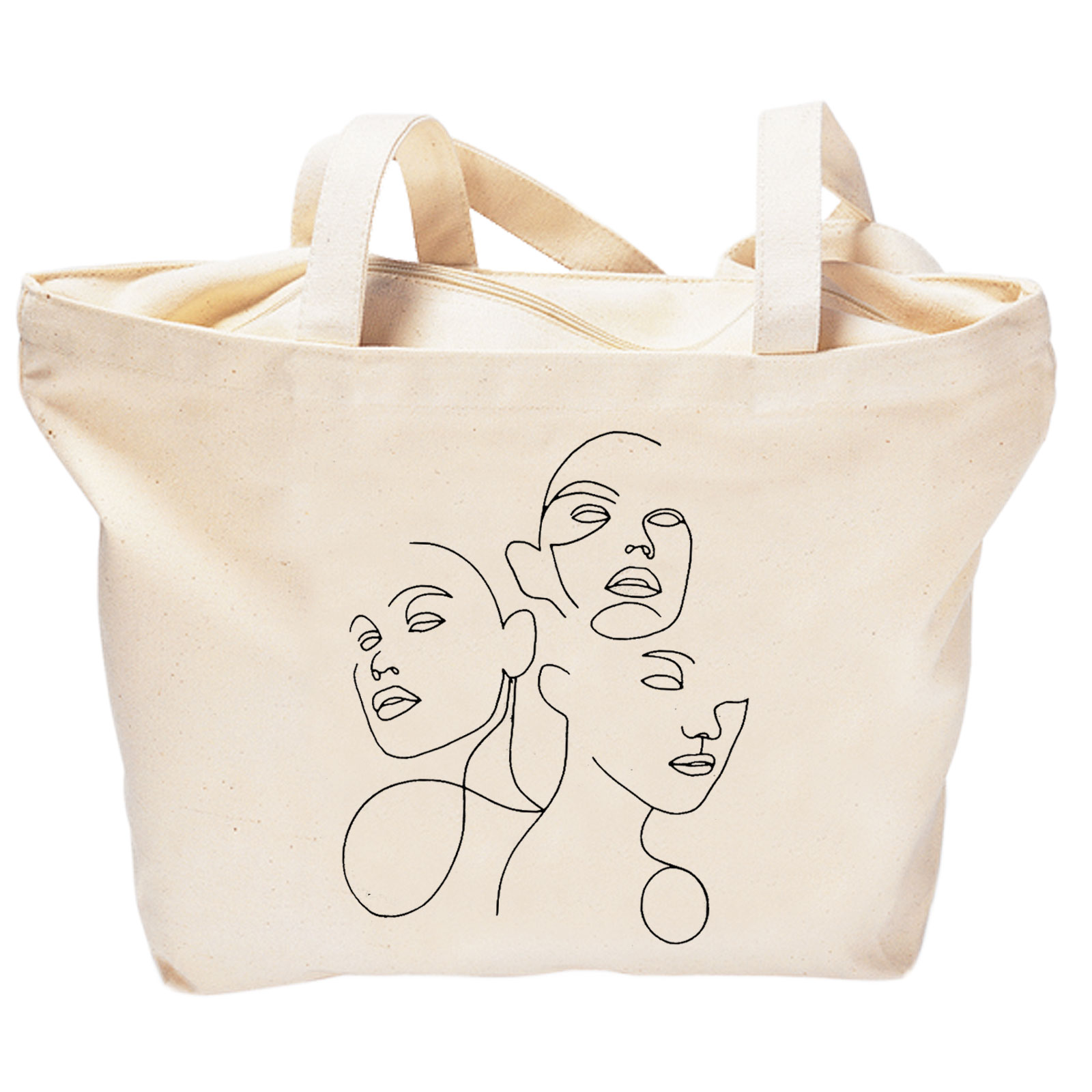 Face Line Tote l Aesthetic Tote Bag SUPER HEAVY WEIGHT SHOULDER TOTE ...