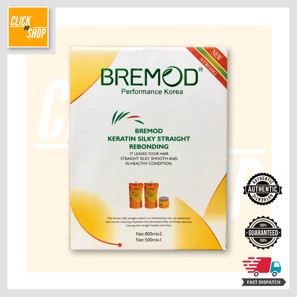Bremod Keratin Rebonding Kit Silk Straight Rebonding 800mlx2 500mlx1 ...