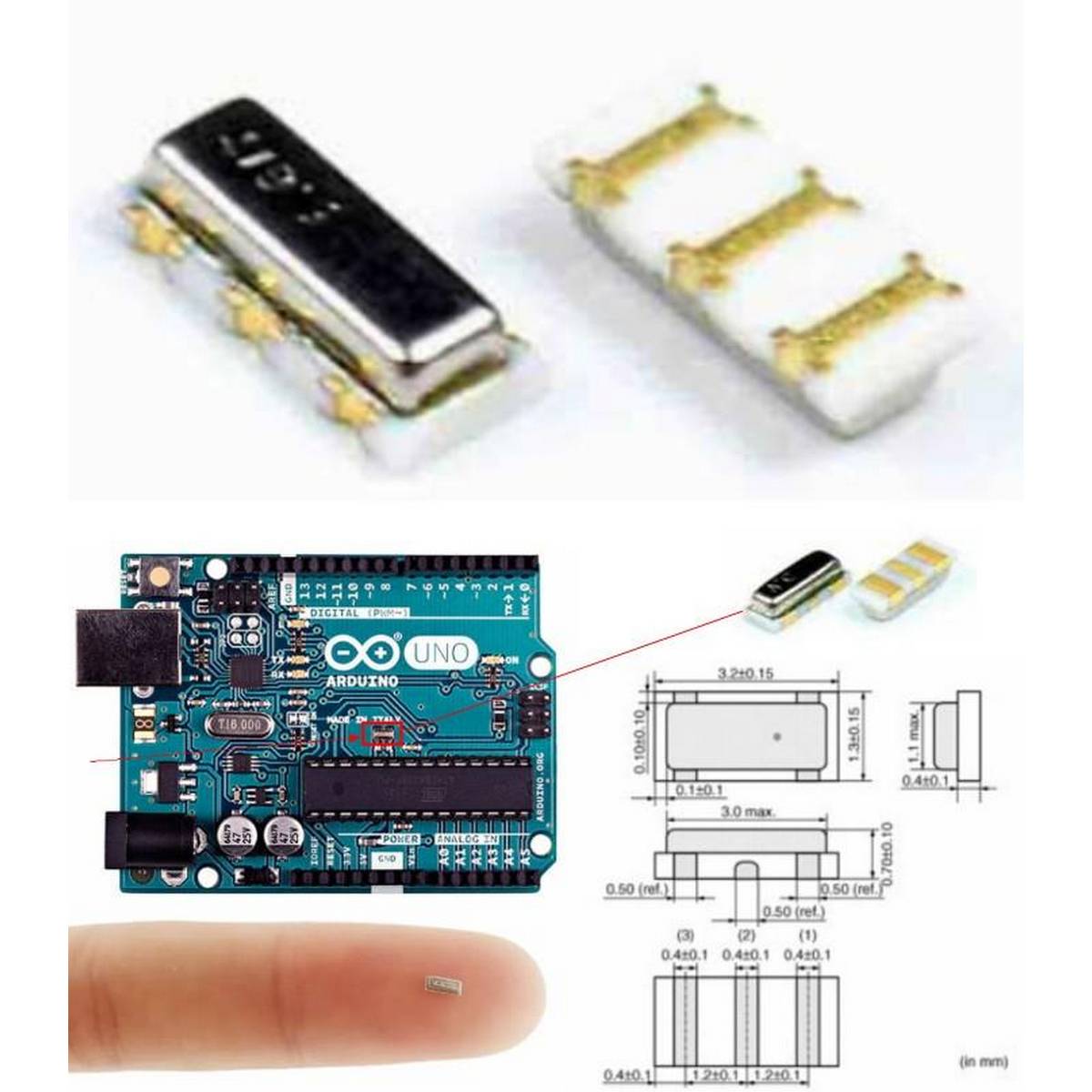 3pcs CSTCE16M 16mhz crystal Arduino SMD resonator | Daraz.pk