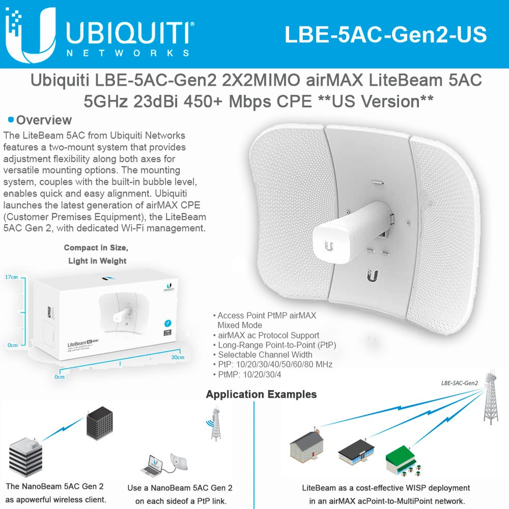 Litebeam Ac Gen2 Ubnt Price in Pakistan - View Latest Collection of ...