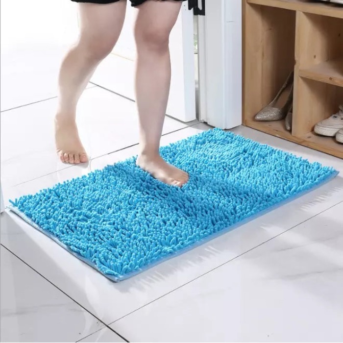Apricot Imported Microfiber Washroom Door Mats, Absorbable Bath Mat ...