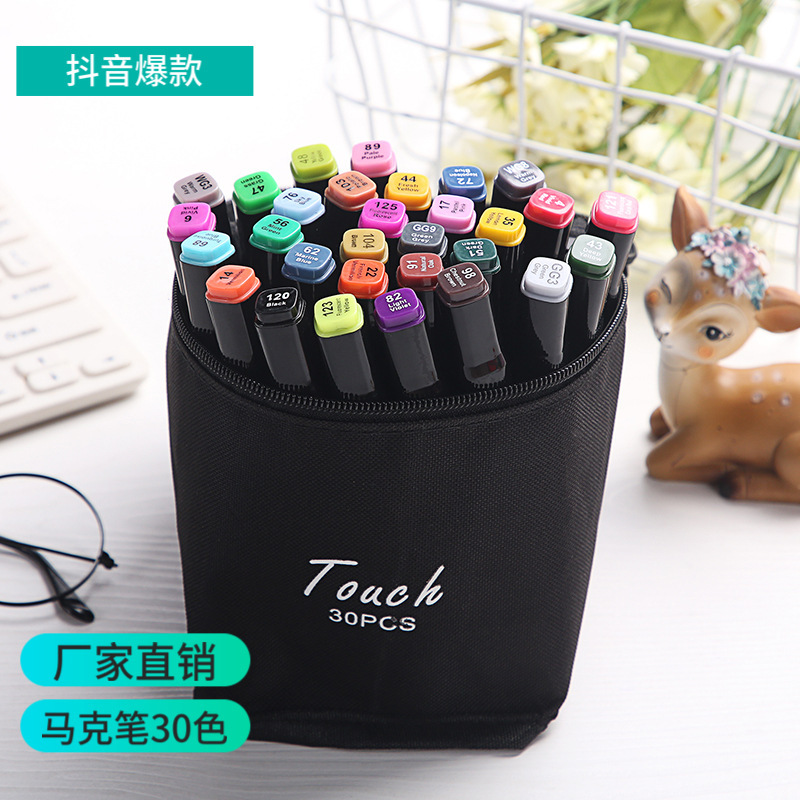 Tik Tok TOUCH Double Ended Marker Stationery Set 48/80 Color Student ...