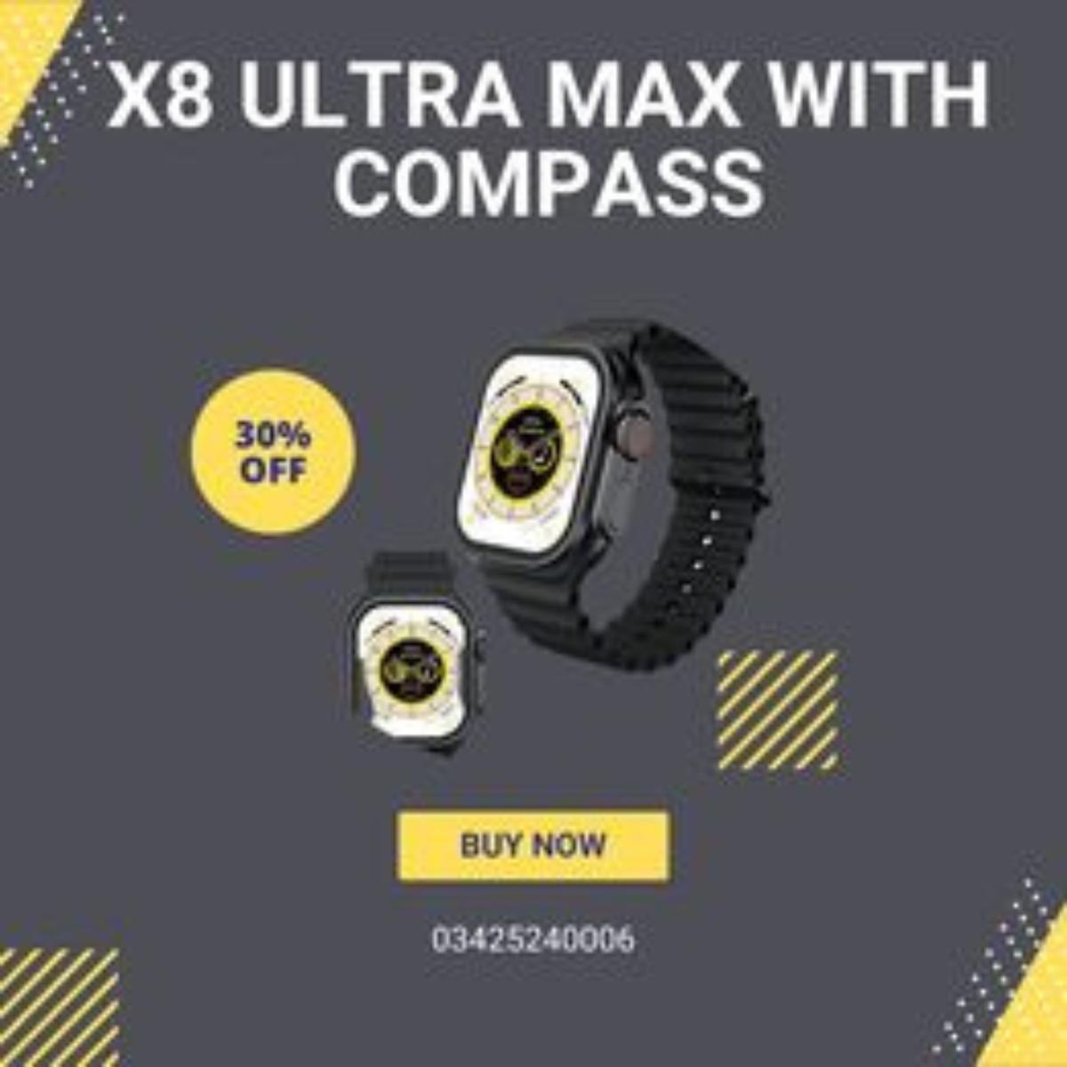 X8 Ultra MAX With COMPASS SMART WATCH | Daraz.pk