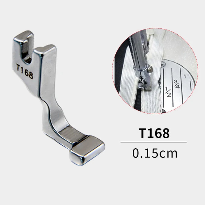 Invisible Zipper Presser Foot Unilateral Zipper Feet T168 S518L Juki ...