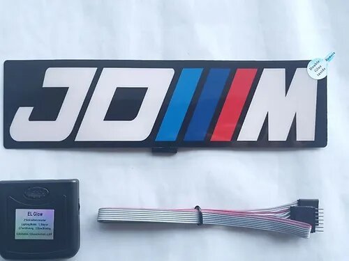 JDM LED Car Window Sticker Windshield Electric Safety Decal Decoration ...