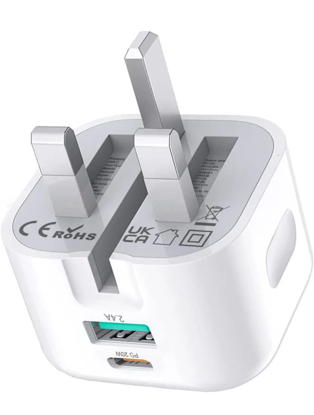 Genuine (Master Copy) 20W USB Type C PD UK Power Adapter Plug For Apple ...