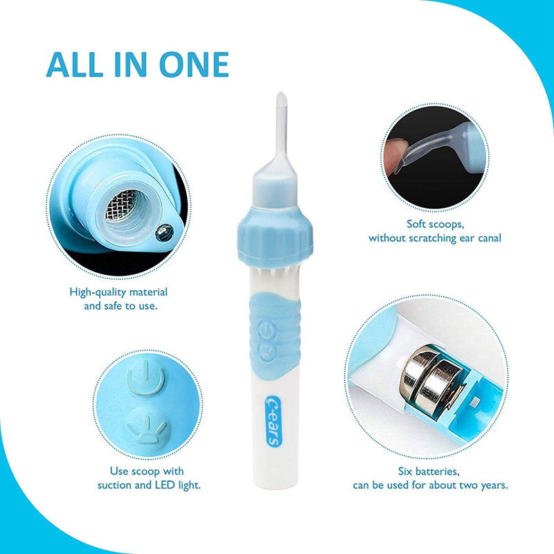 Ear Wax Removal Kit, Ear Cleaner, Electric Ear Wax Removal Tool Soft ...
