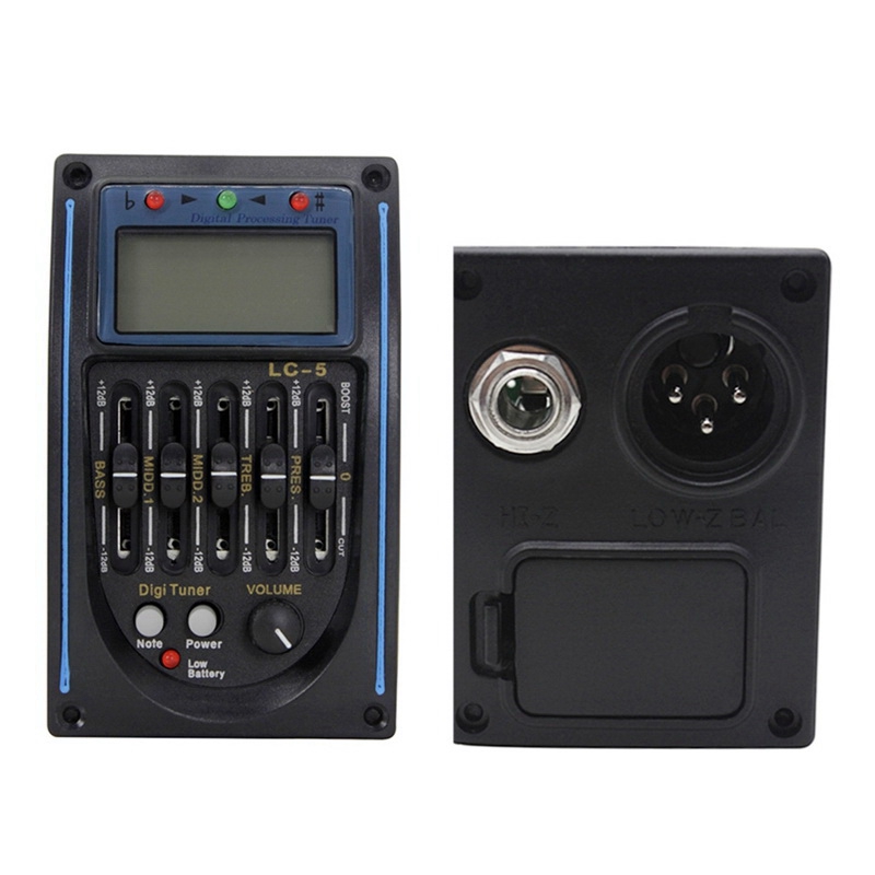 5-Band Prener LC5 Acoustic Guitar Pickup Preamp EQ Piezo Equalizer ...