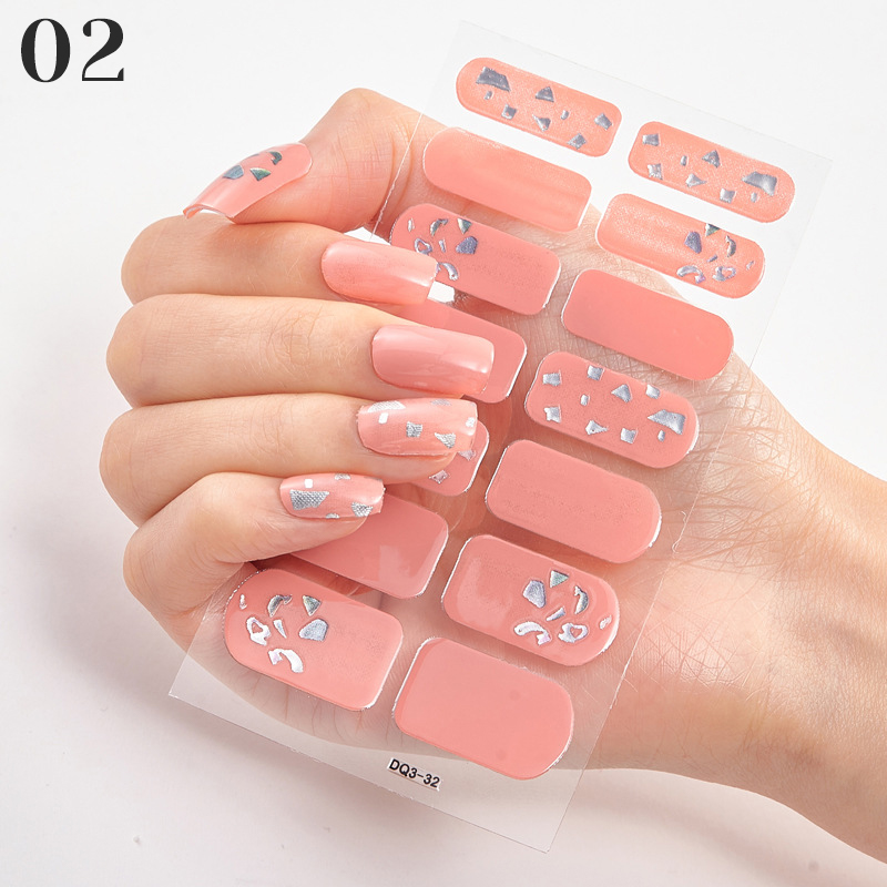 Gel Nail Polish Strips Semi Cured Gel Nail Stickers Wraps Multiple ...