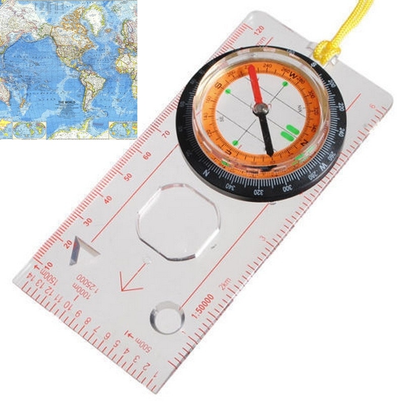 MM Map Scale Ruler Compass Professional All In One Outdoor Army Scouts ...