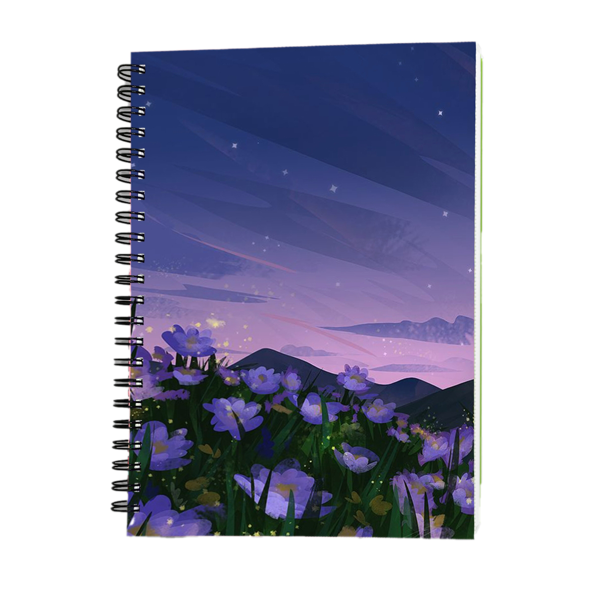 Purple Flowers Spiral Notebook - 7634 | Daraz.pk