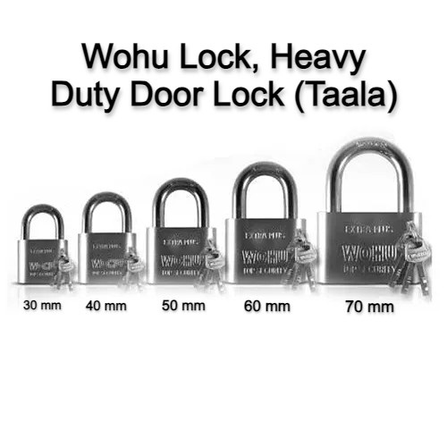 Wohu Door Lock Heavy Duty PadLock, (30mm, 40mm, 50mm, 60mm, 70mm ...