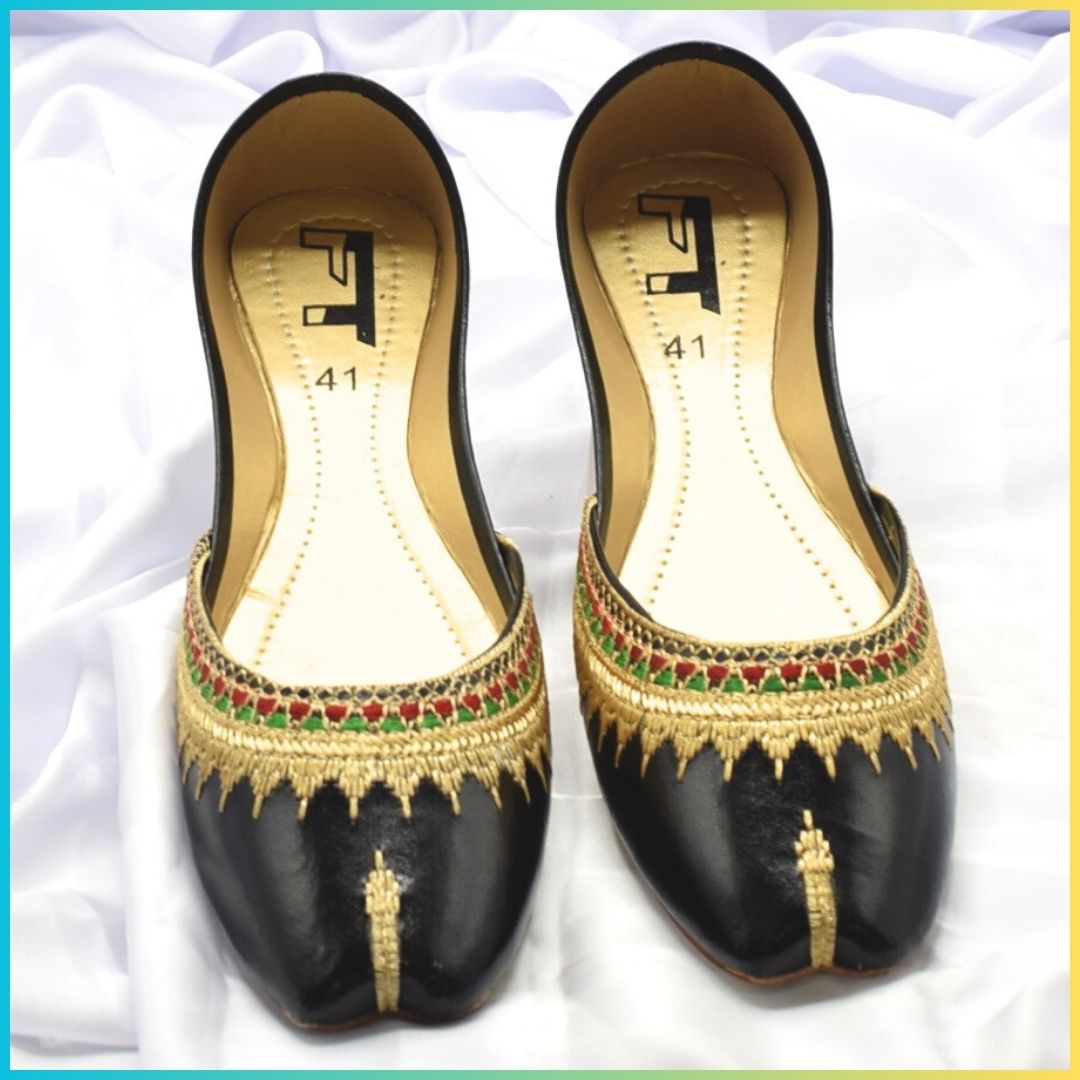 Black fancy fancy Khussa for women KH0554 | Daraz.pk