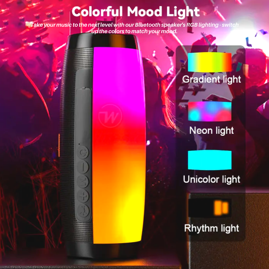 Rechargeable Bluetooth Speaker Colorful Flame RGB Lights - Wireless Mini Speaker Bluetooth ...