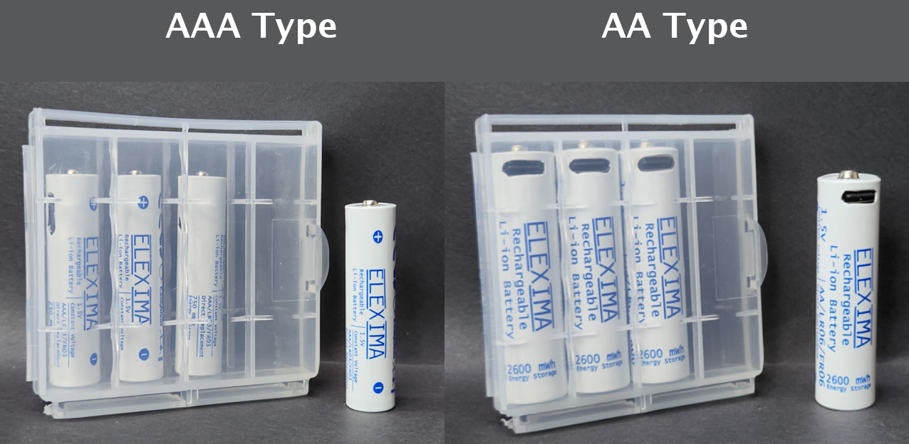Rechargeable cell, AA type, Elexima POWERCEDE , usb-c rechargeable ...