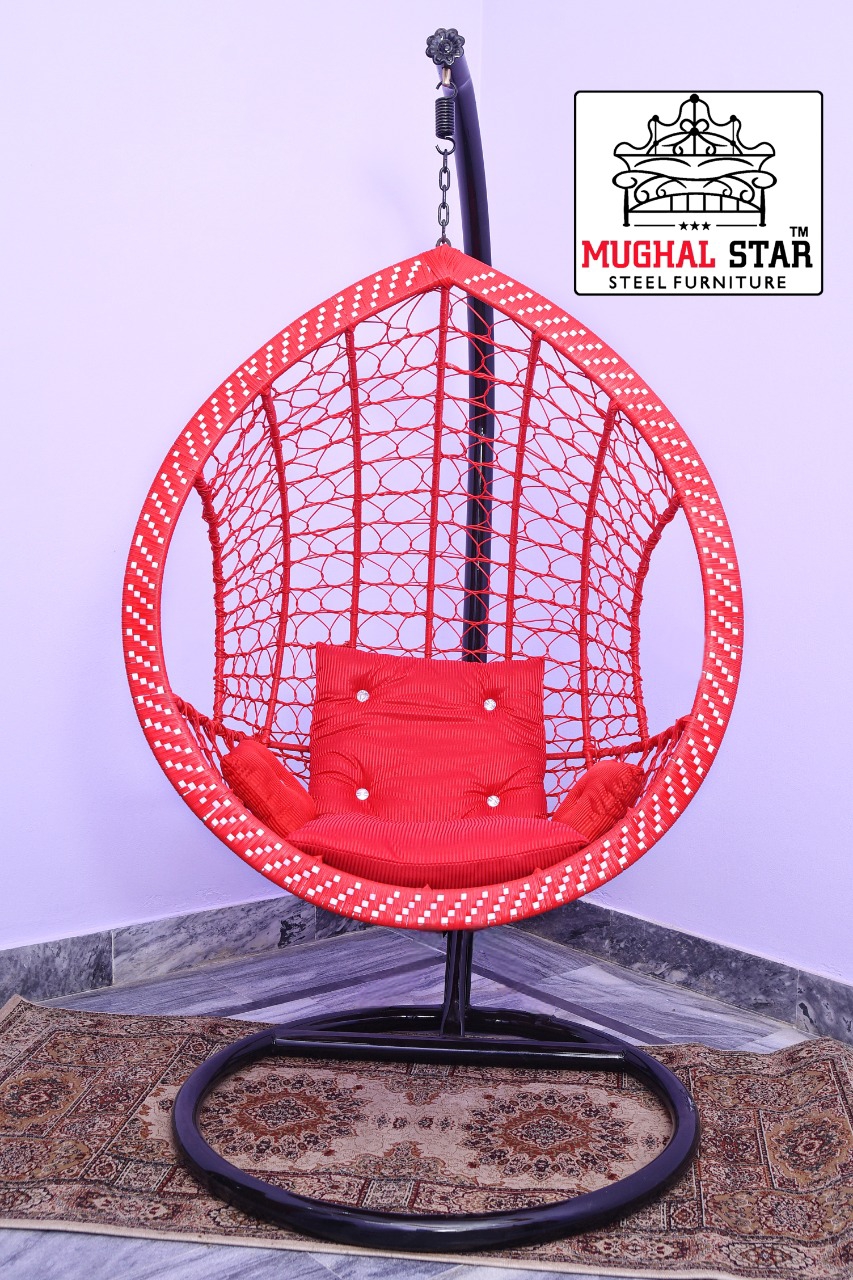 Single Hanging Swing Chair Jhoola with Stand, Cushion Set - / MUGHAL ...