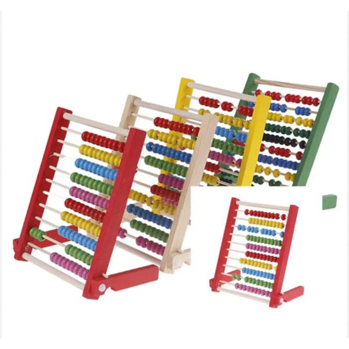 Educational Learning Wooden Abacus for Children with Colorful Beads ...
