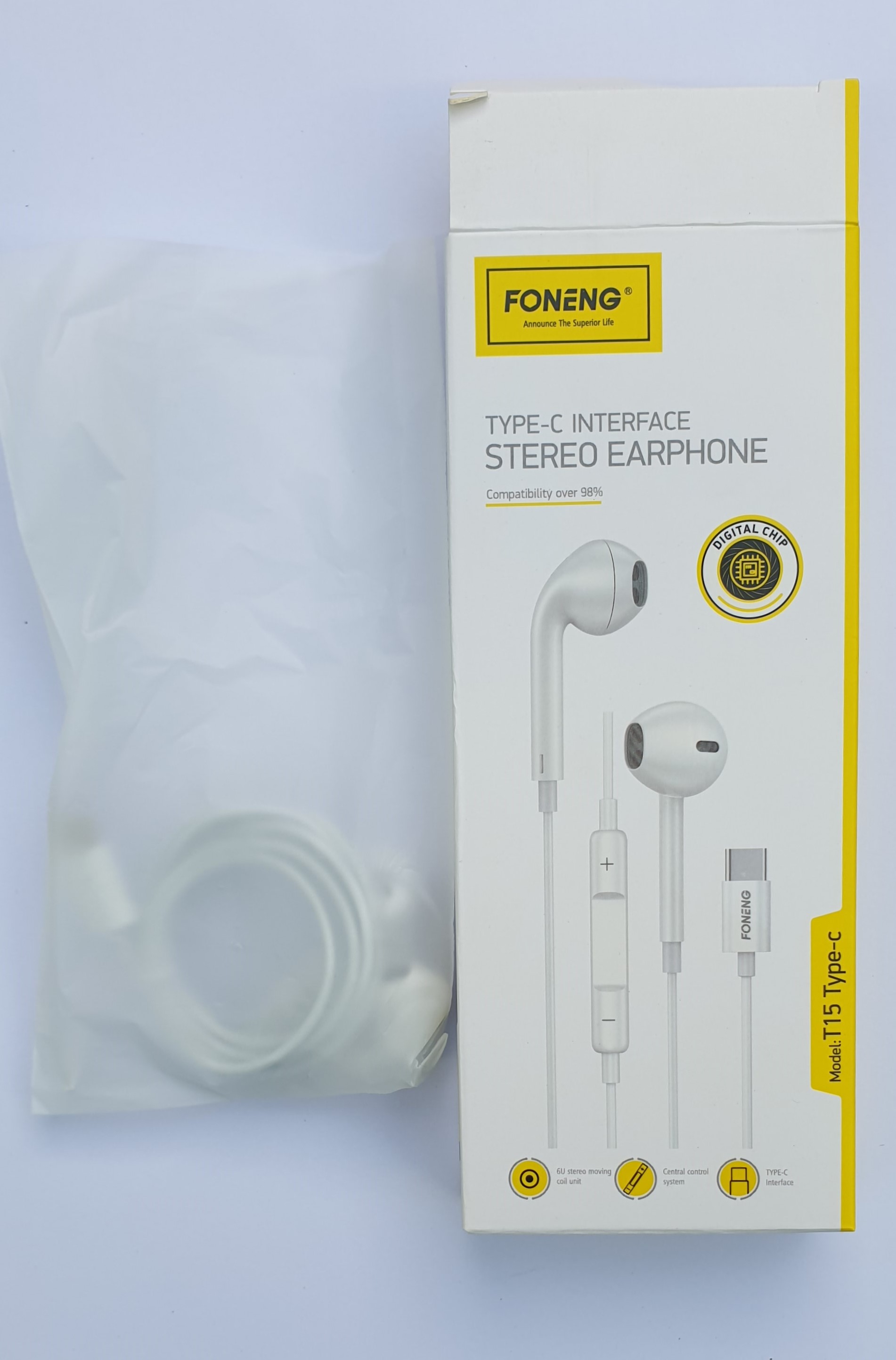 Type C Original Stereo Hands Free - Foneng T15 | Daraz.pk