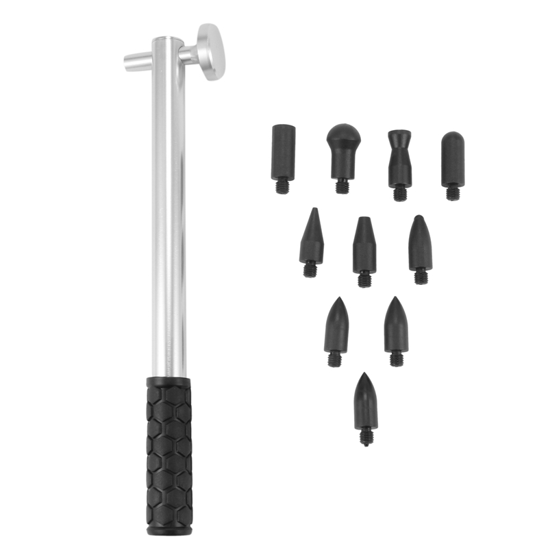 Auto Dent Repair Tools, Aluminum + Rubber Paintless Dent Repair Hammer, Dent Removal Tap Down ...