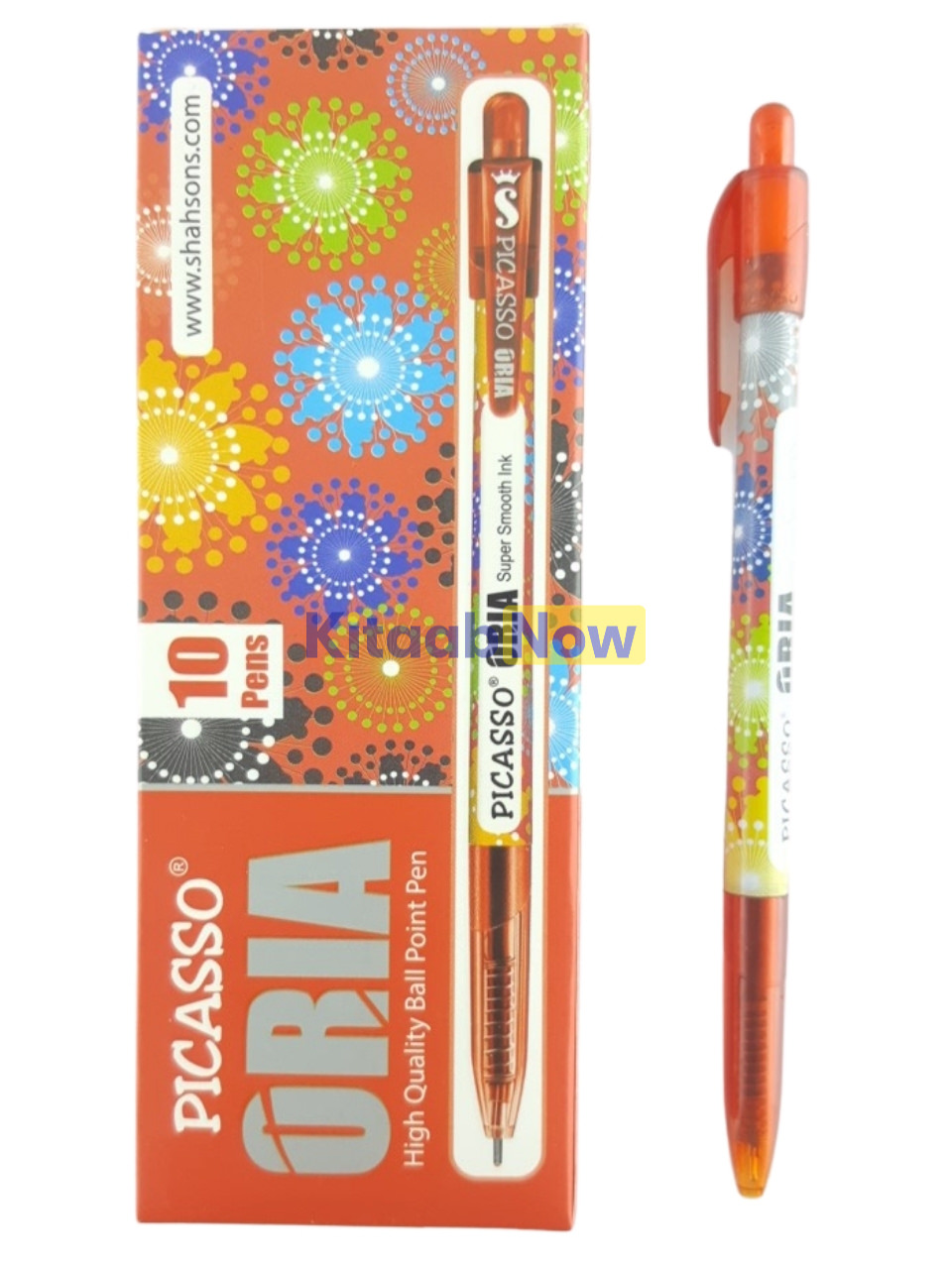 Picasso Oria Ball Point Pen - Pack of 10 Ballpoint Pens - Blue, Black ...