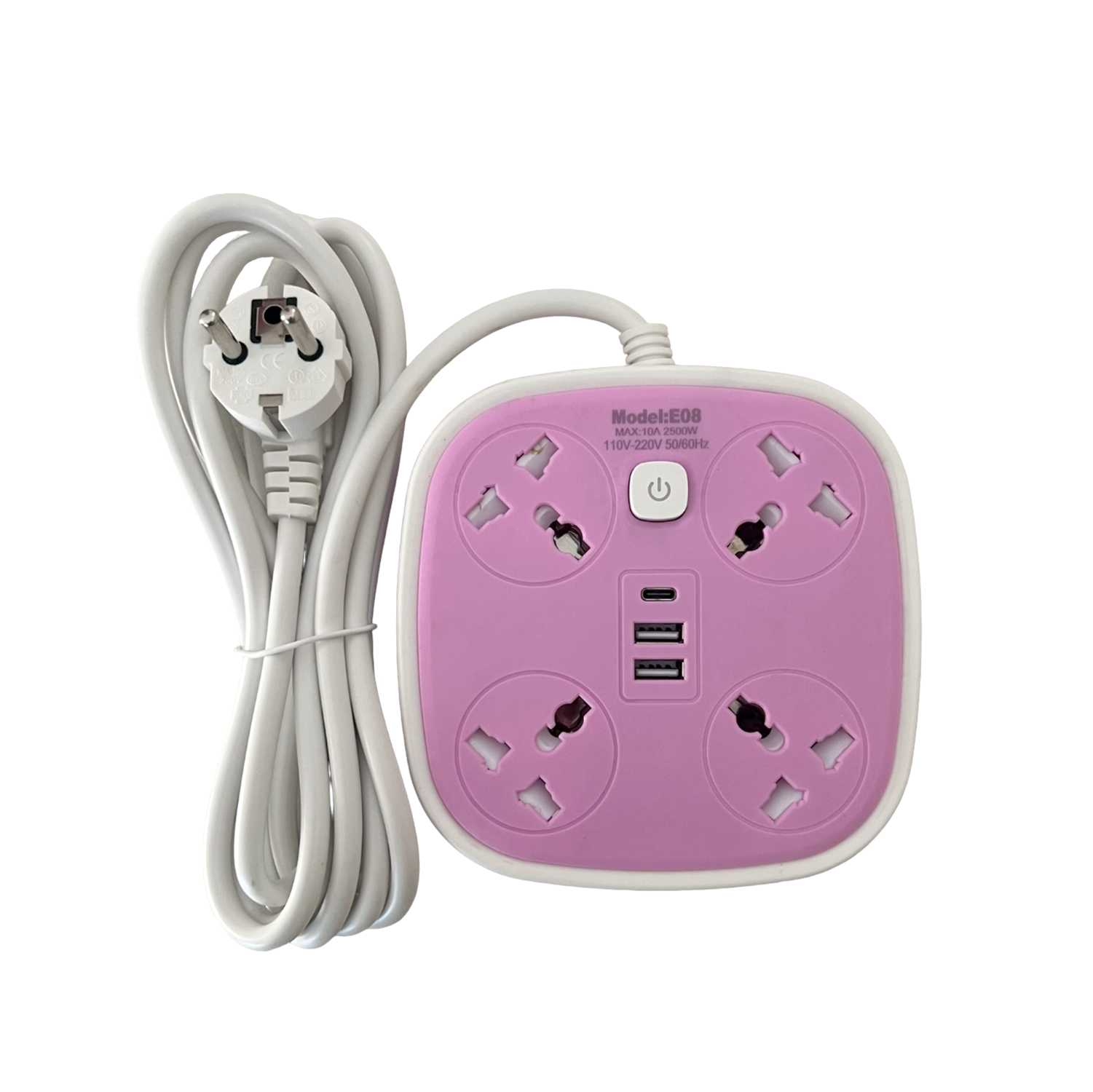 Universal Electric Power Extension Board 4 Power Socket + 2 Usb Ports Plug + 1 Type c Port For ...