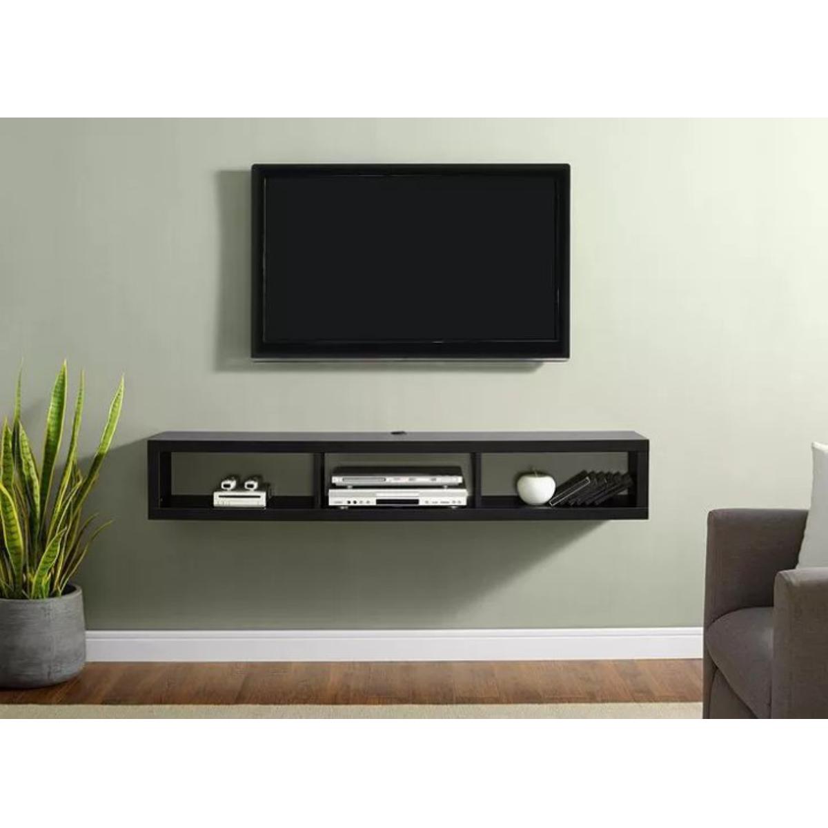 Led tv shelf Wall mounted Lcd racks Wall Mounted Media Console Floating ...