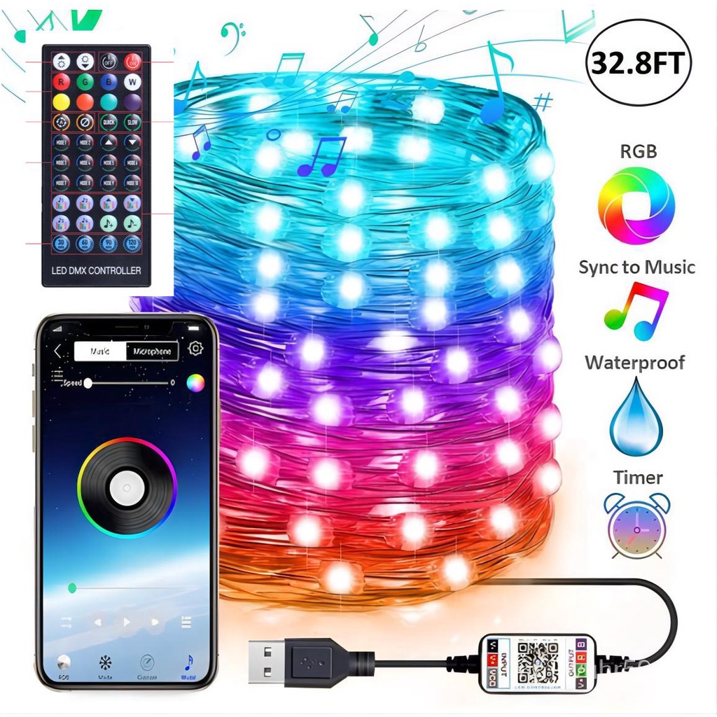 LED Smart Strip-String Light | USB - Bluetooth - Mobile APP & Remote ...