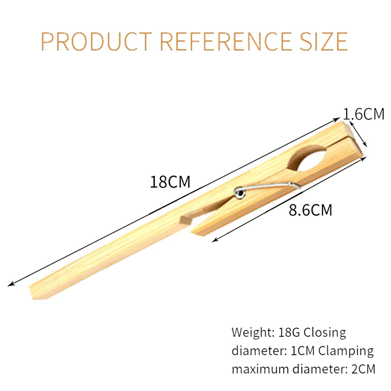 20Pcs 7 Inch Bamboo Test Tube Clips Set Laboratory Biological Chemical ...