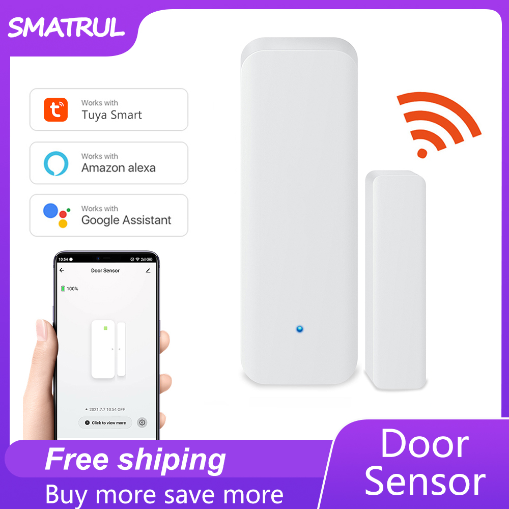 SMATRUL - Tuya/Smart life - WiFi Mini Door Sensor - Smart Door Open/Closed - Window Sensor ...