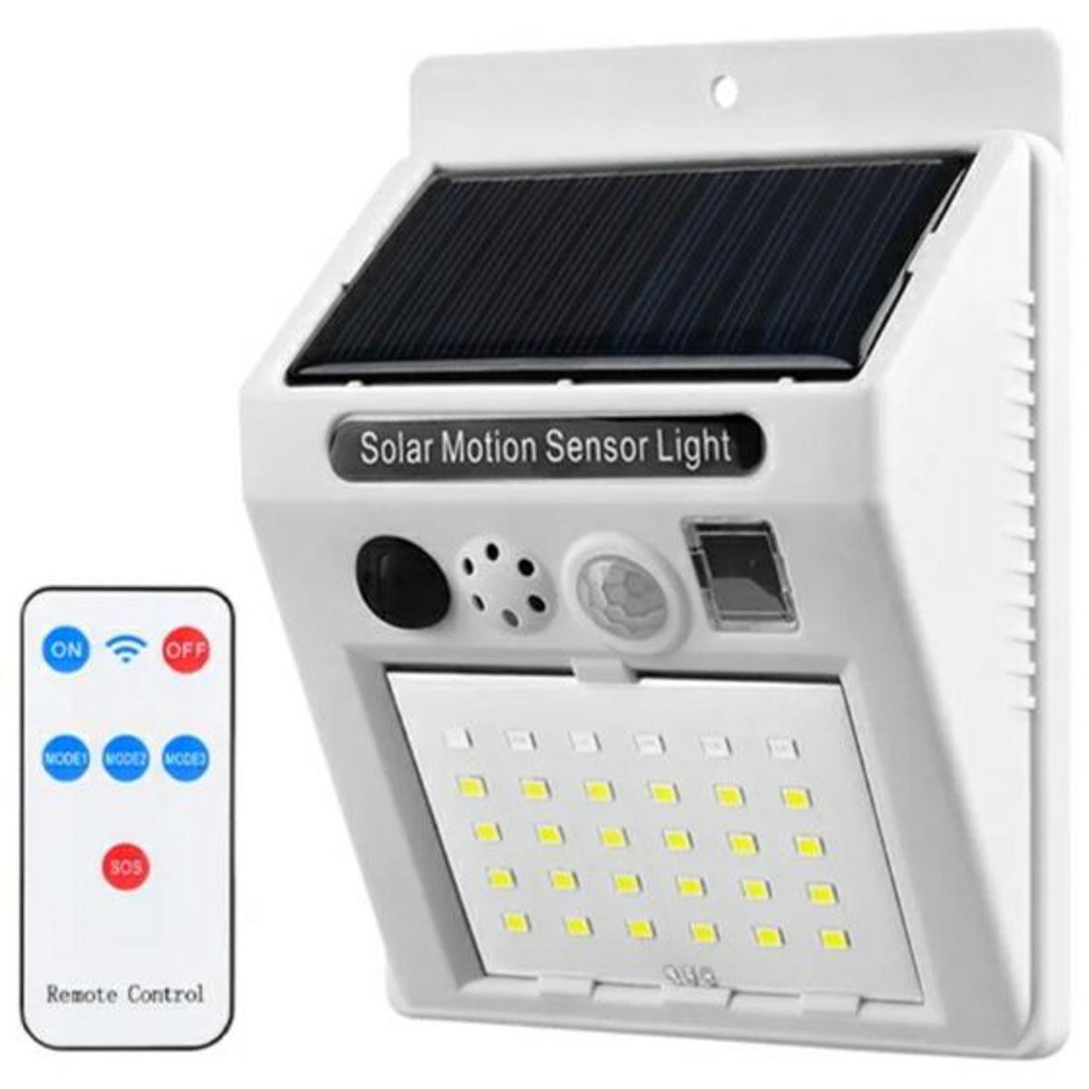 Solar Security Light Alarm,1Pack IP65 Waterproof PIR LED Motion Sensor ...