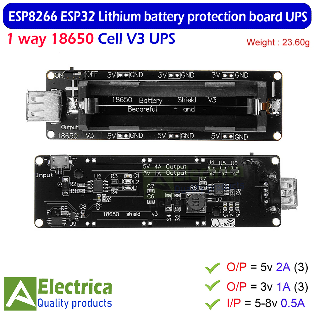 Lithium battery protection board V8 Voltage 2 Level Module Board 5V/3A ...