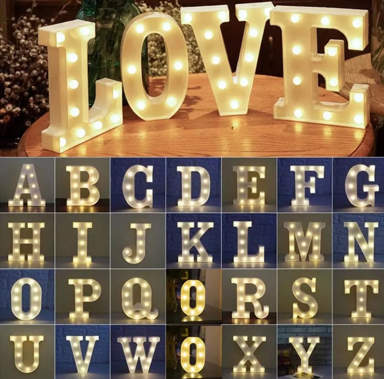 LED Alphabet LED Letters LED Letter A To Z Light Up Marquee Letters for ...