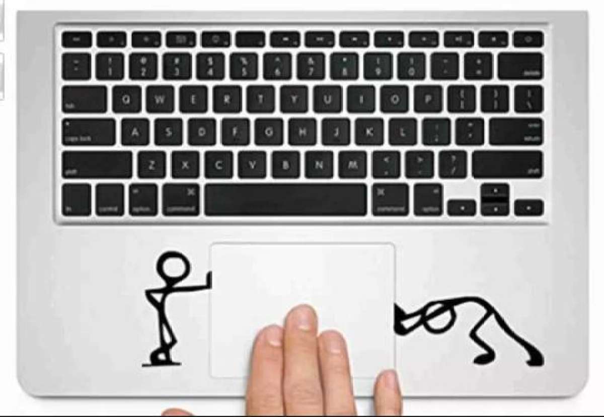 Laptop sticker funny stickers for laptop man pushing sticker | Daraz.pk