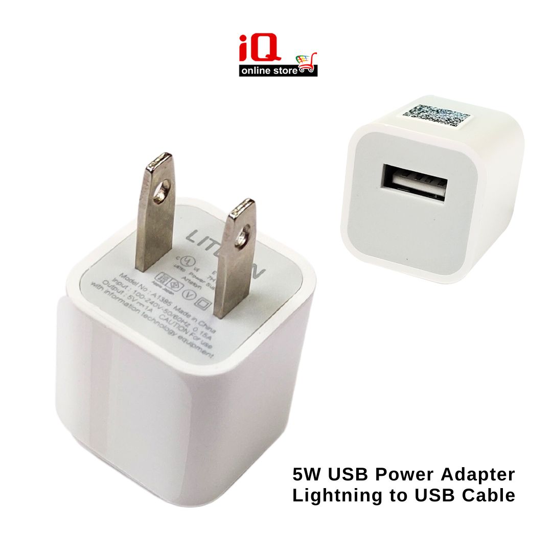 5w Adapter For Iphones With USB Lightning Cable-Wall Charger -Original ...