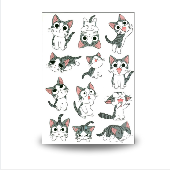 Funny Cute Cat 2 Mini UNCUT Sticker Sheet - A6 size - 15 x 10 cm ...
