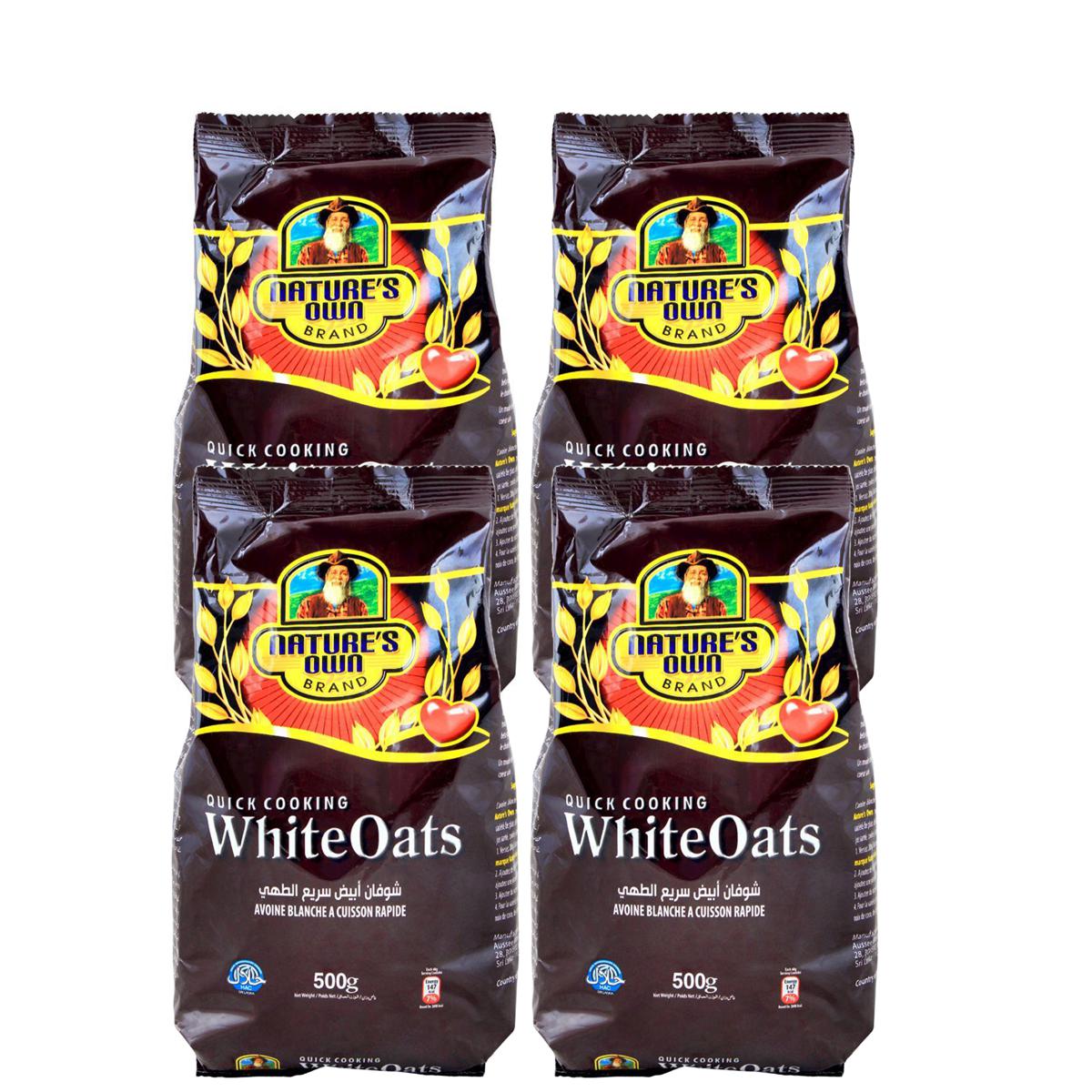 Nature Own White Oats Instant Quick Cooking, 500gm (Pack of 4) | Daraz.pk