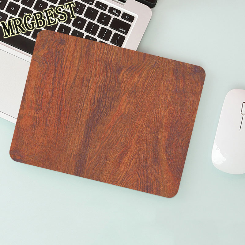 MRGBEST Brown Wood Grain Desk Pad Laptop Gaming Padmouse Rubber For Csgo Mouse Pad 22X18CM Pad ...