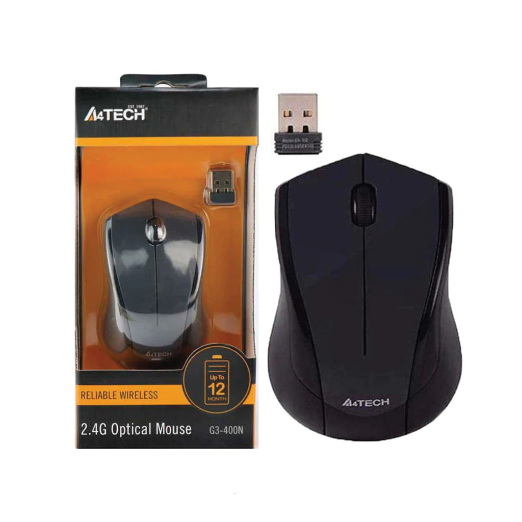 A4Tech G3-400NS Silent Wireless Mouse 1000DPI Range 10Meter | Daraz.pk