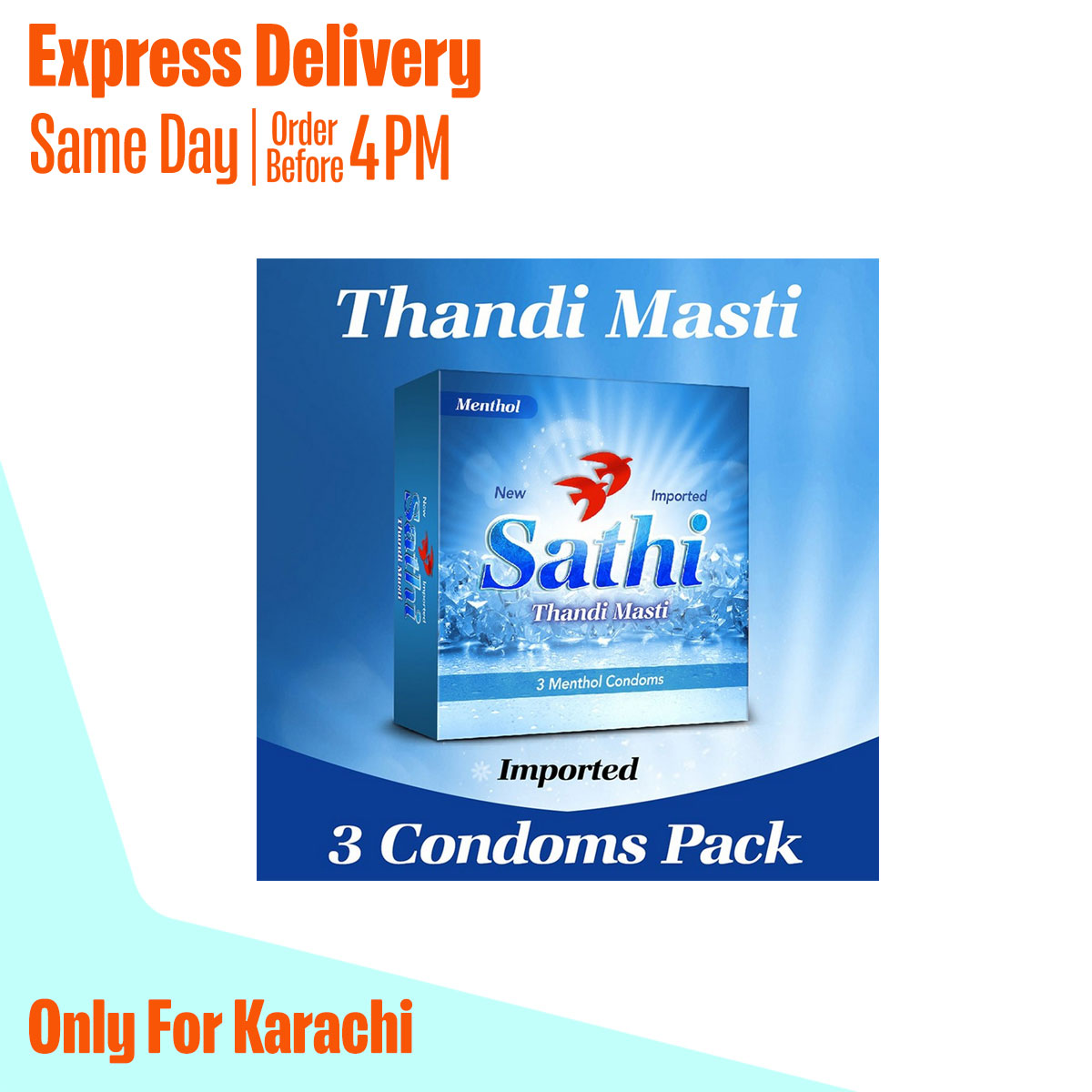 Sathi Menthol Condoms - Pack of 3 | Daraz.pk