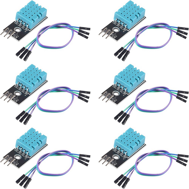 6Pc DHT11 Temperature Humidity Sensor Module 3.3V-5V Humidity Measure ...