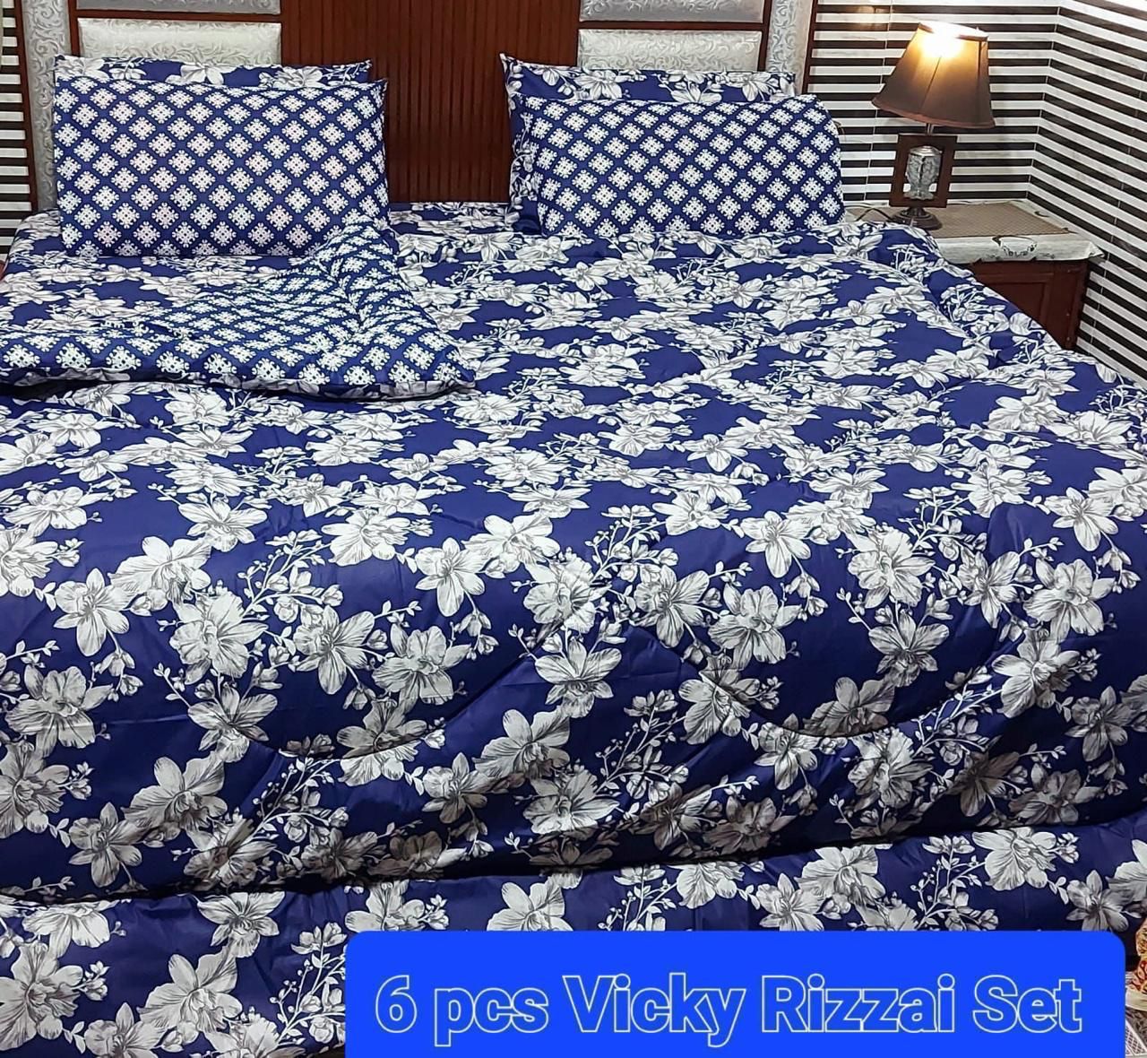 Vicky razai set 6pcs Double Bed razai set Multi Colors - New Designs ...