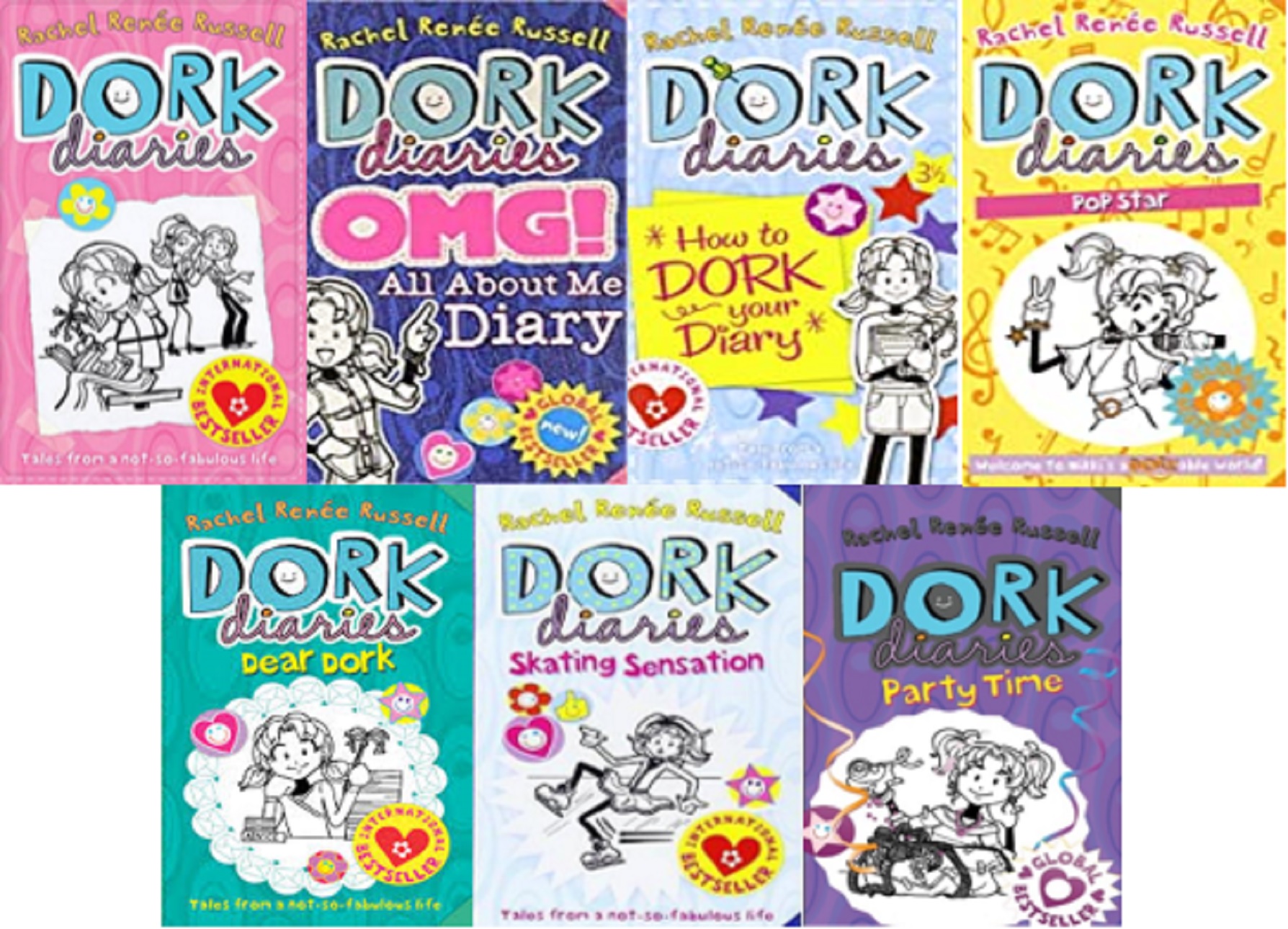 Dork diaries Set # 1 (Book 1 to 7) by Rachel Renee Russel | Daraz.pk