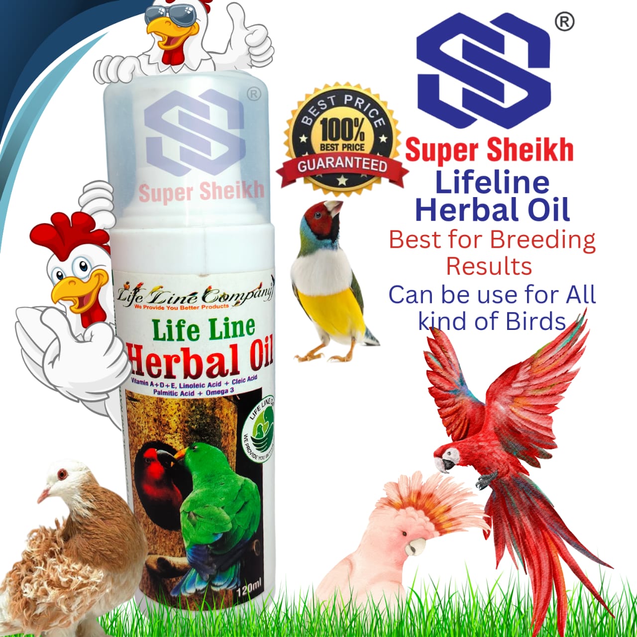 Lifeline Herbal 0il 120ml for All Kind of Birds | Daraz.pk