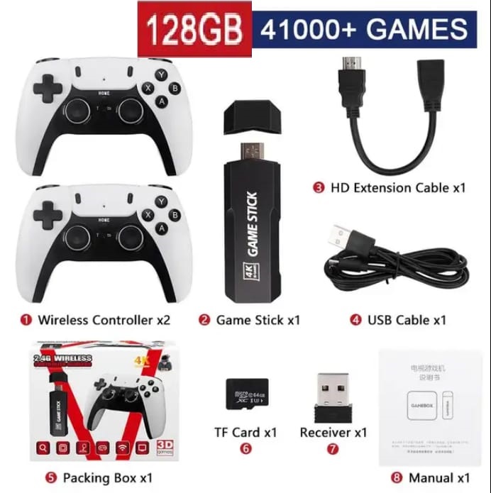 Game Stick X2 Plus & GD10 PRO 64GB & 128GB Retro Video Game 4K 3D HD ...
