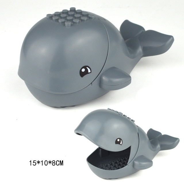 Building Bricks Animals Tiger Leopard Elephant Wolf Shark Polar Bear ...