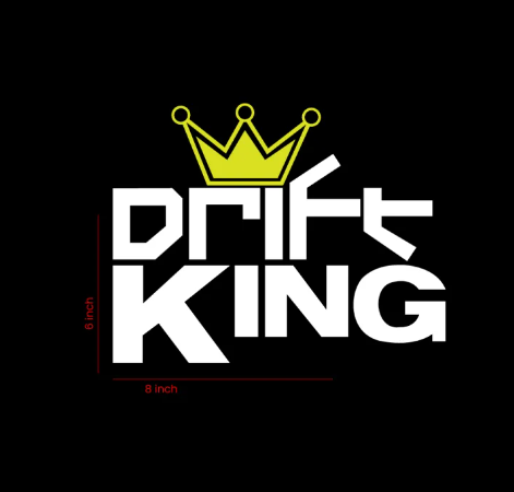Drift King Sticker For Rear Window Car Bonnet Bumper and Body Stylish ...