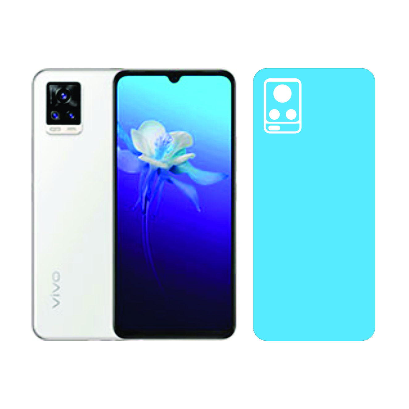 Vivo V20 Back RHINO-0008 SKY BLUE Sheet Anti-stain Wrap Cover | Daraz.pk