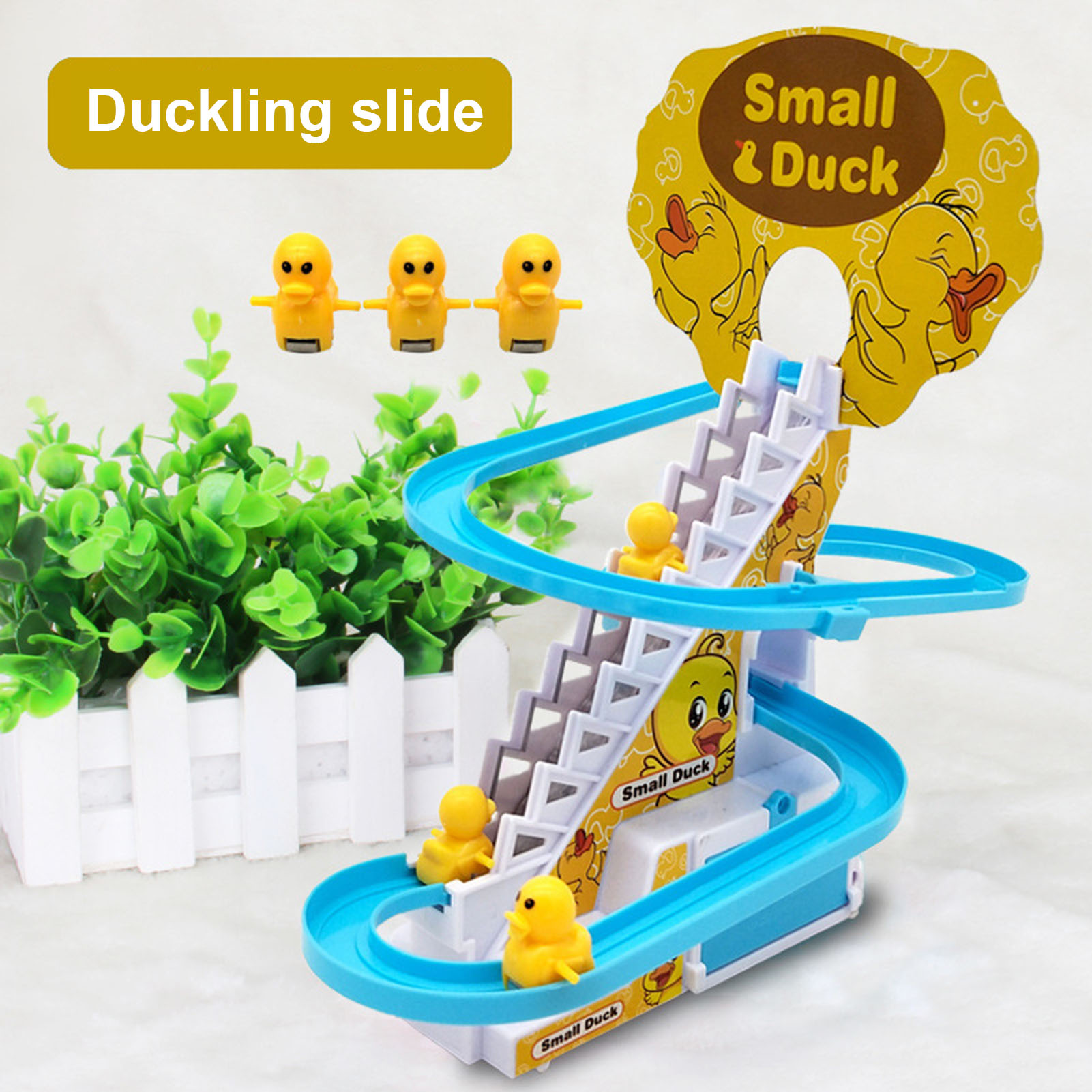 Electric Rail Duck Ladder Bendies Safely across the Finish Line in Toy ...