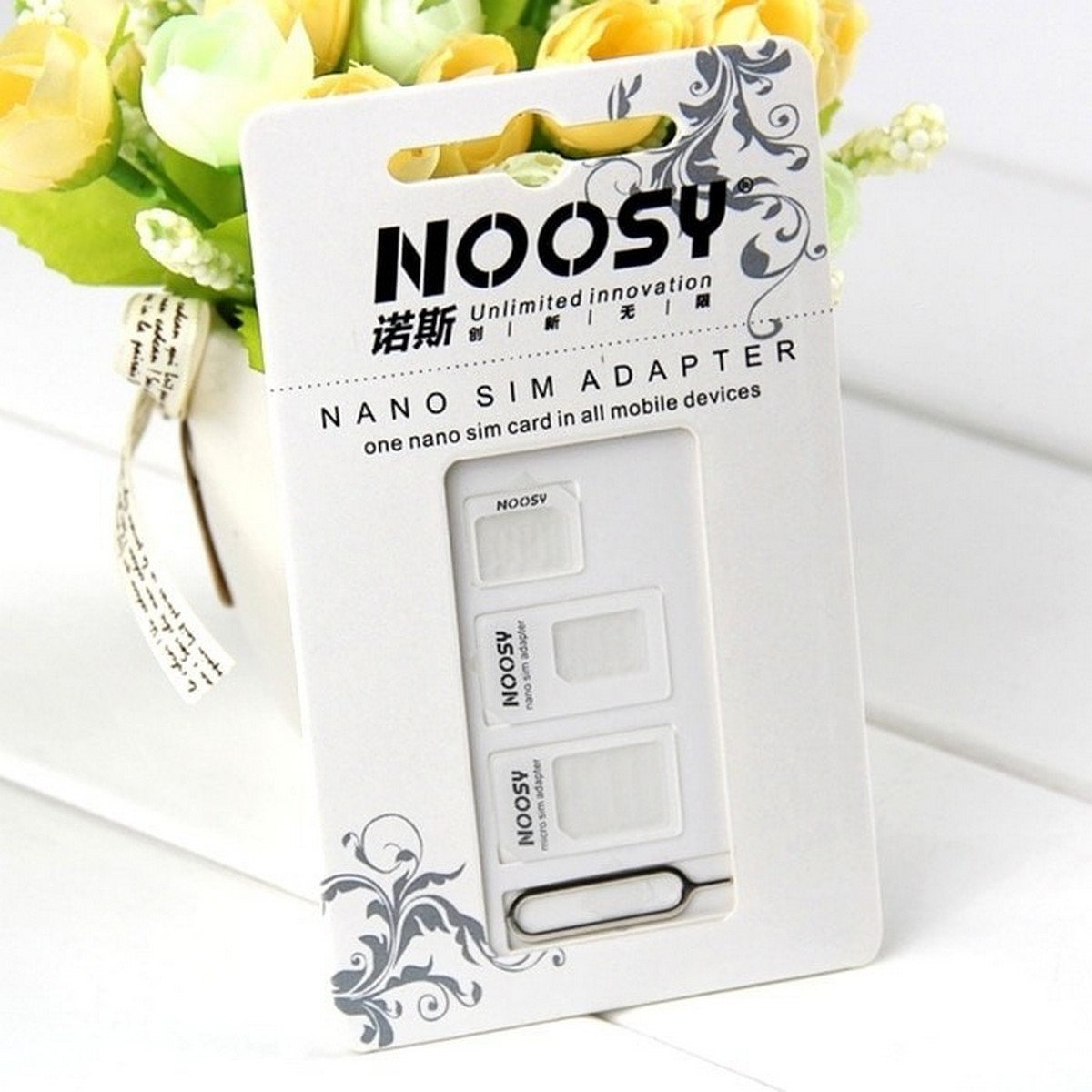 (pack of 5) Best sim jackets 4 In 1 Noosy Nano Micro SIM Card Adapter ...