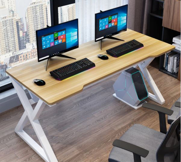 Large Gaming Desk Set 48 inch PC Gaming Table Ergonomic Gamer Computer ...